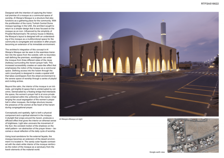 Al Warqa'a Mosque | Ibda Design - India Architecture Awards